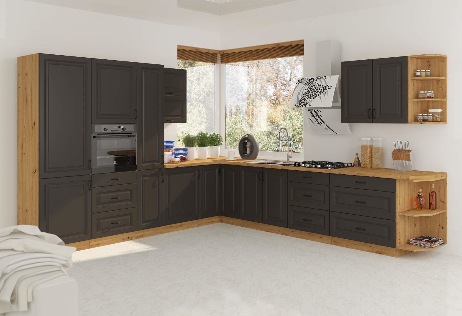 Kuchyňská linka STILLO GRAPHITE / ARTISAN | Kuchyně Jihlava